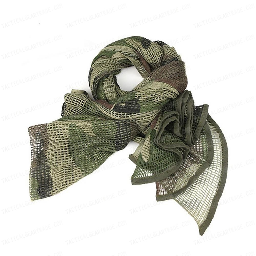 Face Veil Mesh Netting Scarf Mask Woodland Camo for $8.99