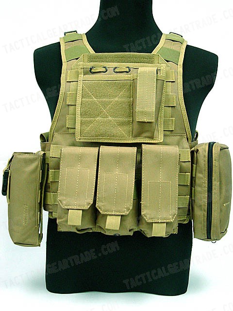 USMC MOD Molle Assault Plate Carrier Vest Coyote Brown for $39.99