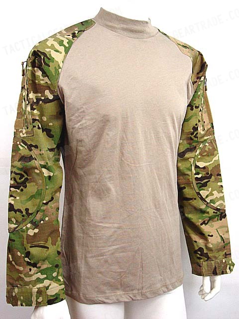 Tactical Long Sleeve Combat Shirt Multi Camo for $28.99