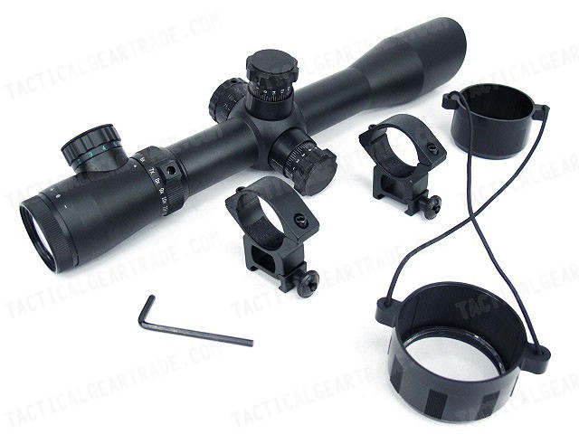 M4 4-12x40 40mm Red/Green Illuminated Mil-Dot Rifle Scope for $62.99