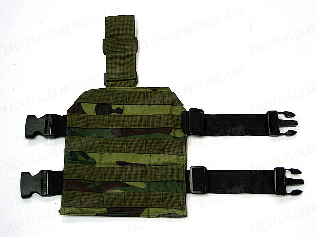 Airsoft Molle Drop Leg Panel Platform Camo Woodland for $8.39