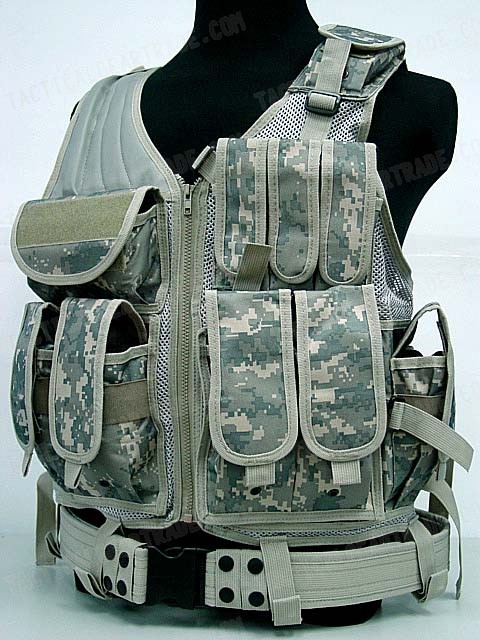 Airsoft Tactical Hunting Combat Vest Digital ACU Camo for $31.49