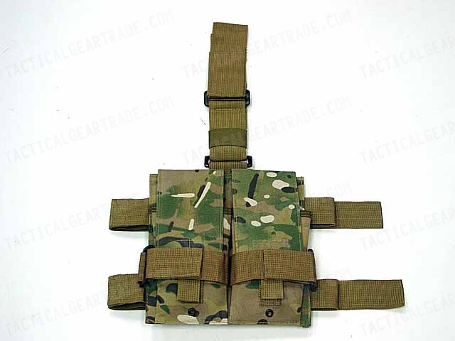 Double Magazine Drop Leg Pouch Multi Camo for $7.34