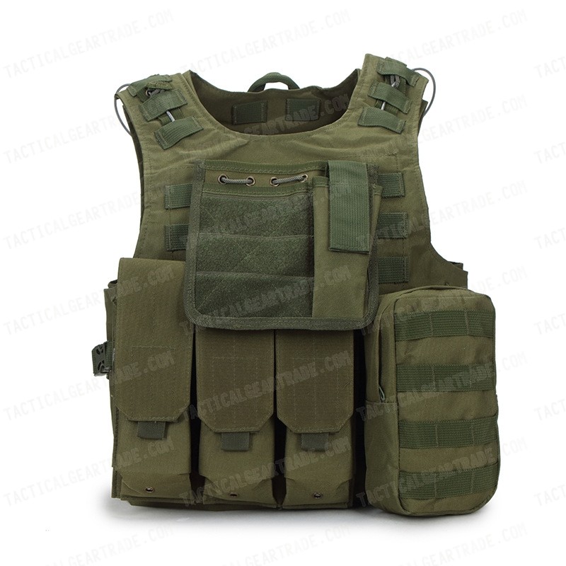 USMC Molle Combat Assault Plate Carrier Vest OD for $32.99