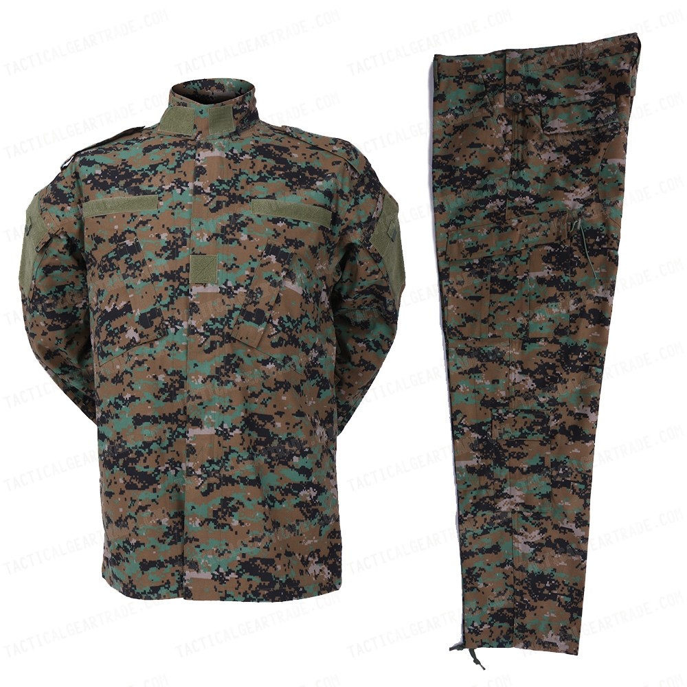 USMC Army Navy Digital Camo Woodland BDU Uniform Set for $33.99